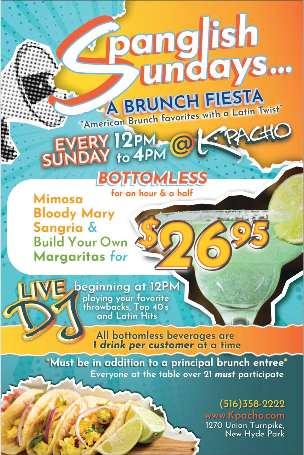 Spanglish Sundays A Brunch Fiesta at K. Pacho - K. Pacho | Mexican ...